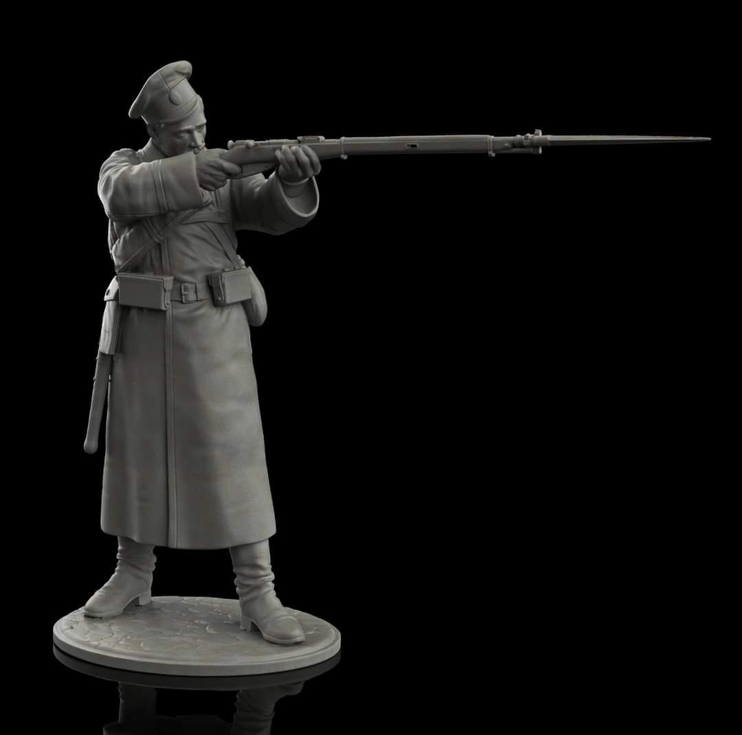 Infantryman #2 - Imperial Russian Army, World War I (75mm) – Militia Models